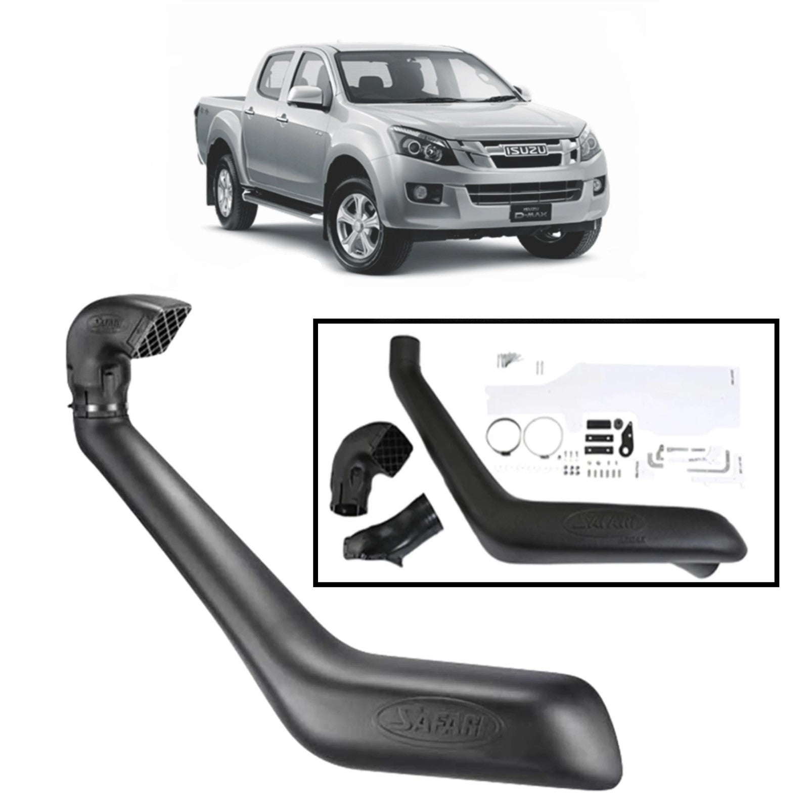 Safari Snorkel for Isuzu MU-X (06/2012 - 2020) D-MAX (06/2012 - 06/202 ...