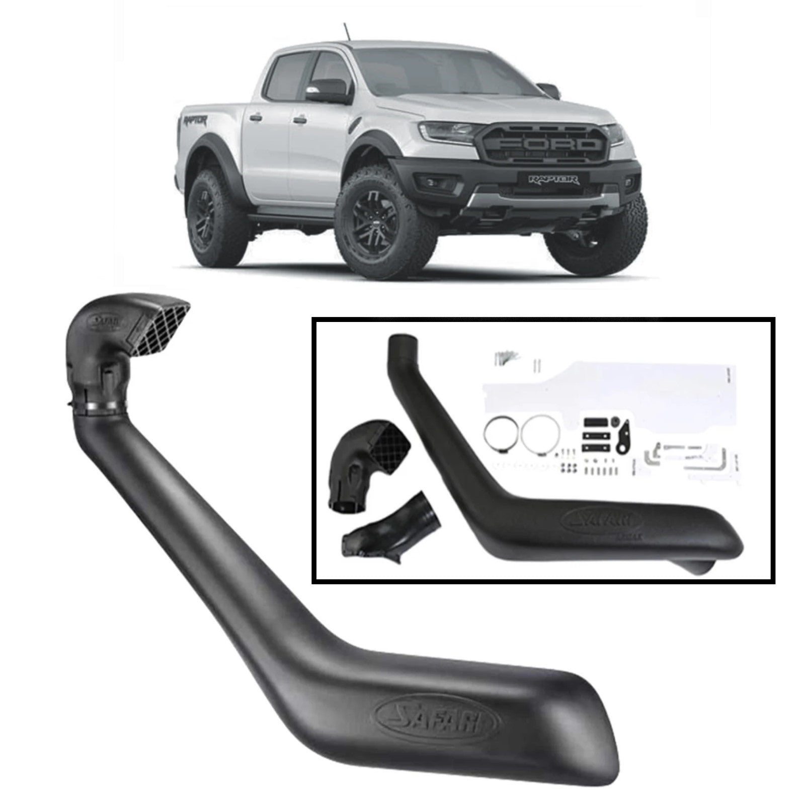 Safari Snorkel ARMAX for Ford Ranger Raptor 09/2018 - 05/2022 ARMAX SS ...